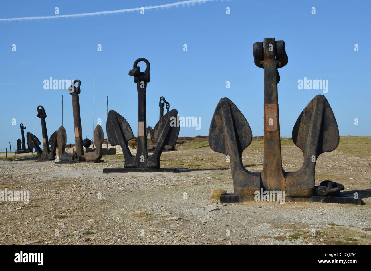 WW2: remains of the German Atlantic wall in Brittany. Monument to the ...