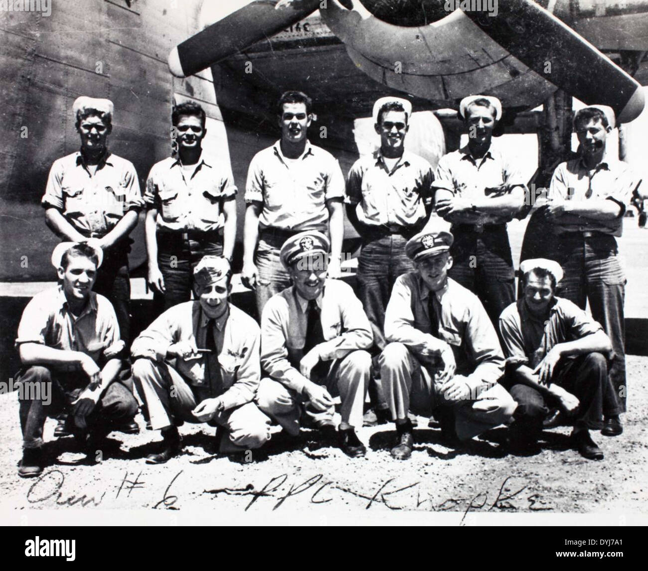 This image shows the crew members of VPB-102, a U.S. Navy patrol bomber ...