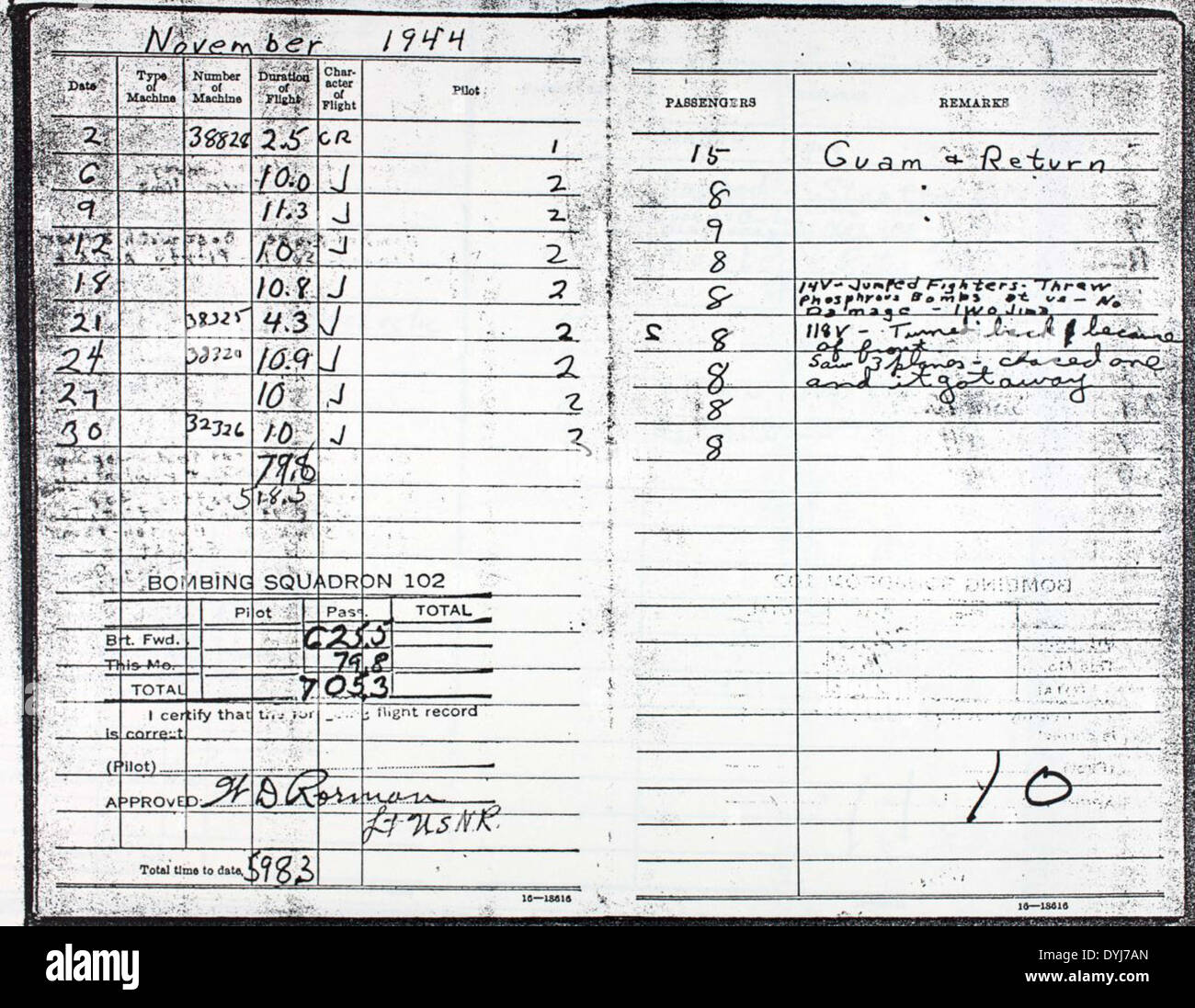 Aviation logbook hi-res stock photography and images - Alamy