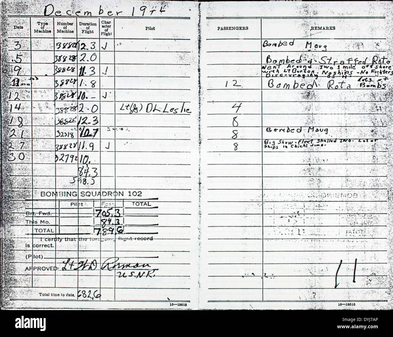 Aviation logbook hi-res stock photography and images - Alamy