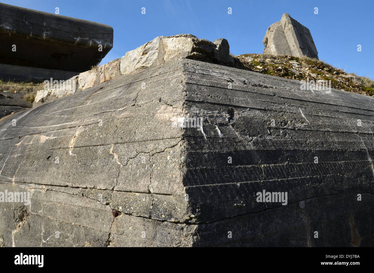 WW2: remains of the German Atlantic wall in Brittany. Bunkers at La ...