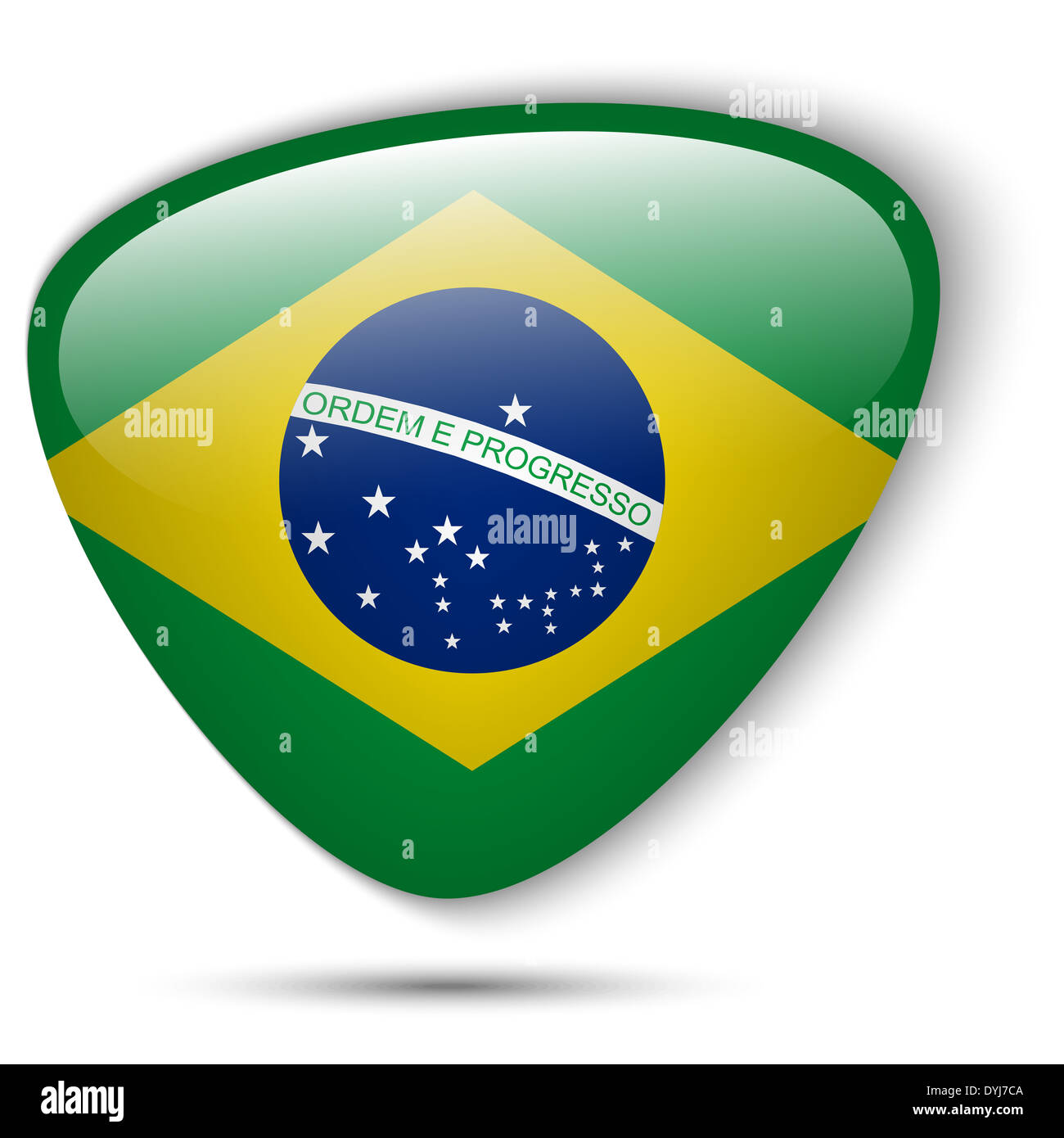 Vector - Brazil Flag Glossy Button Stock Photo - Alamy