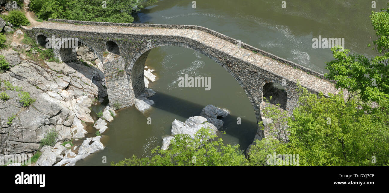 Old stone devil's bridge, Bulgaria, Europe travel Stock Photo - Alamy