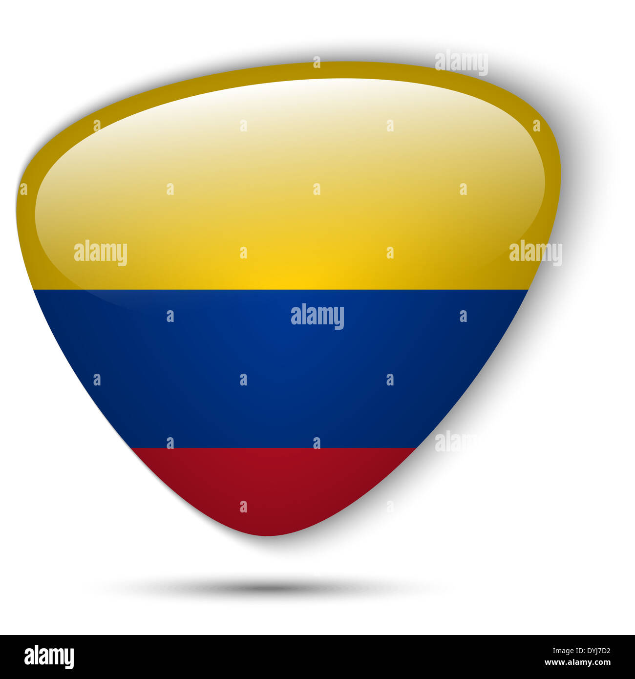 Vector - Colombia Flag Glossy Button Stock Photo - Alamy