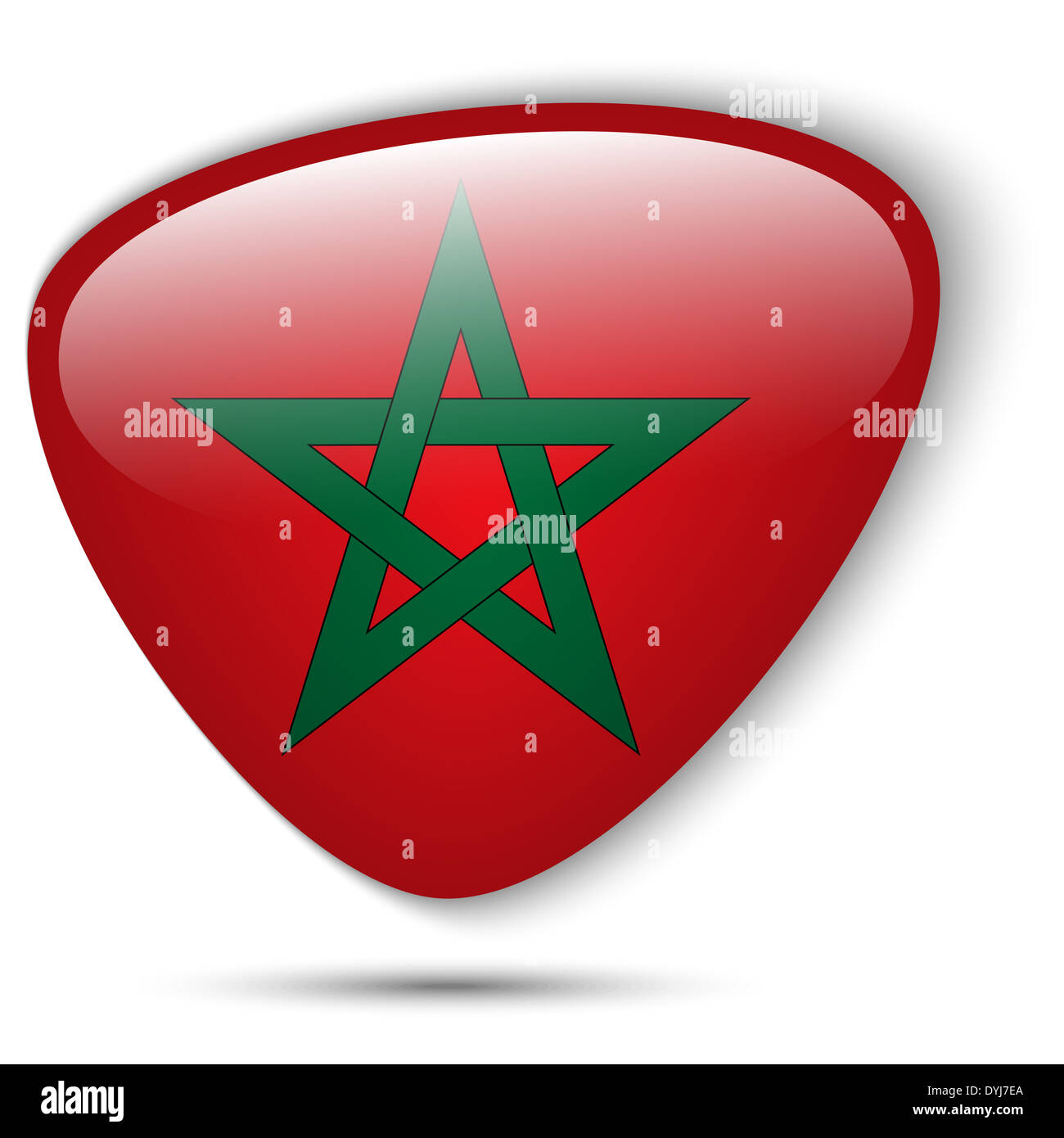Morocco flag glossy button hi-res stock photography and images - Alamy