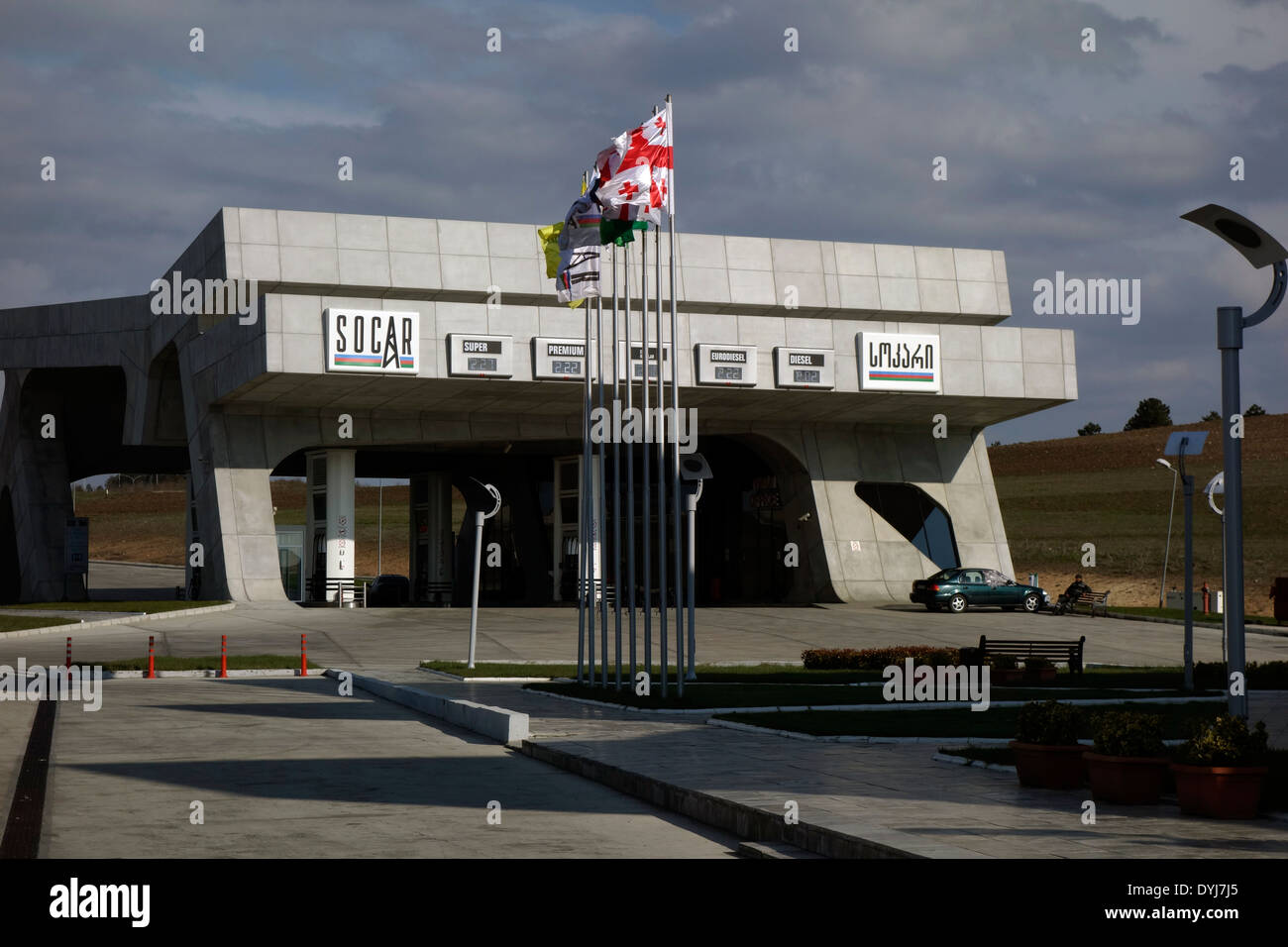 A gasoline station of Socar Petroleum company in the Republic of ...