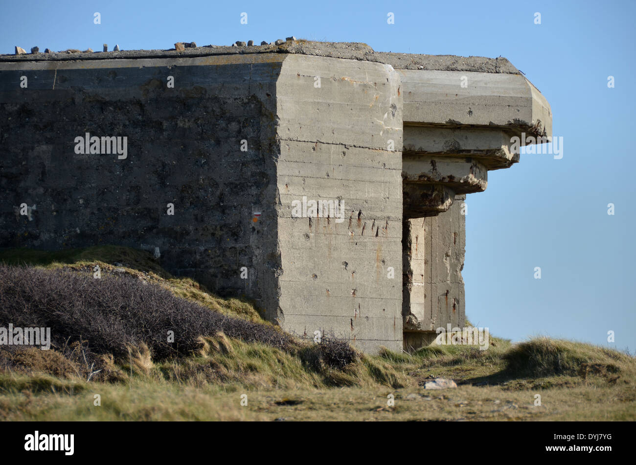 WW2: remains of the German Atlantic wall in Brittany. Bunker at La ...