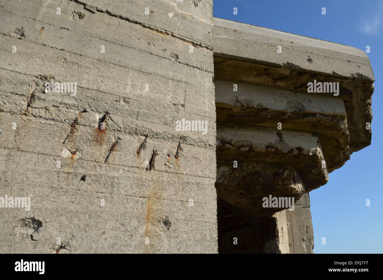 WW2: remains of the German Atlantic wall in Brittany. Bunker at La ...