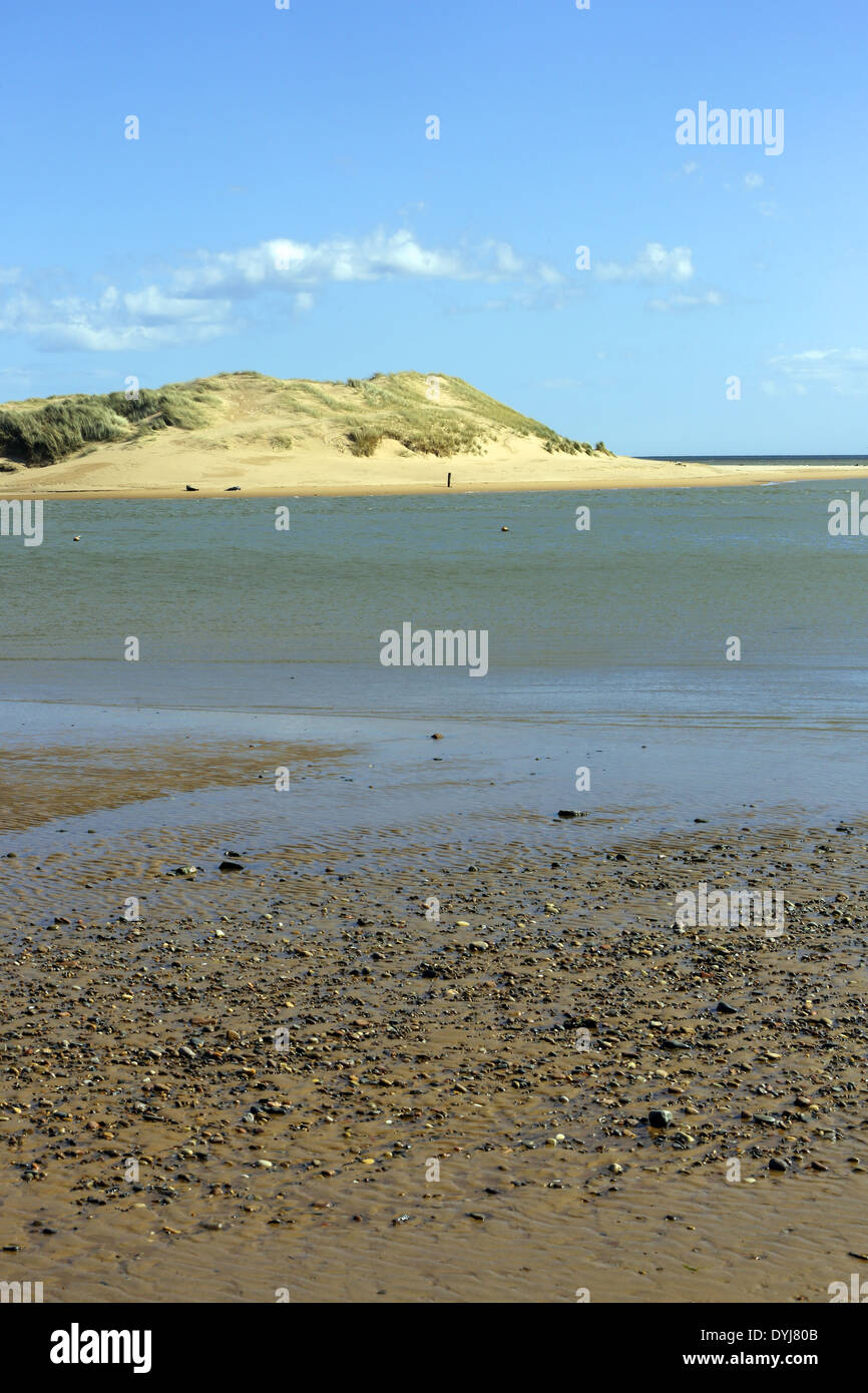 The stunning sandy beach at the village of Newburgh, Aberdeenshire ...