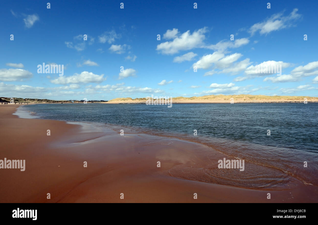 The stunning sandy beach at the village of Newburgh, Aberdeenshire ...