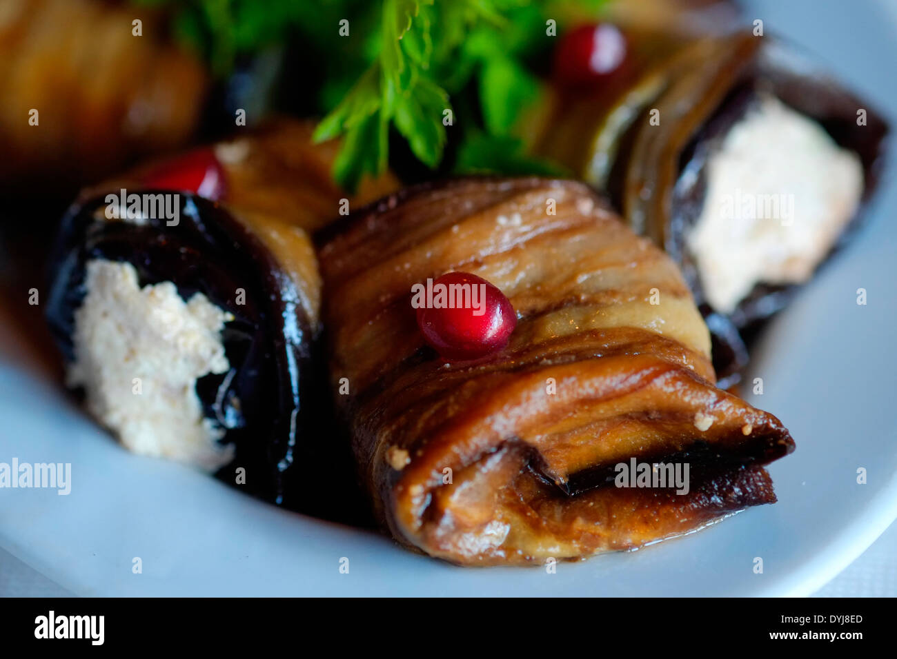 Traditional food served in a restaurant in the Republic of Georgia ...