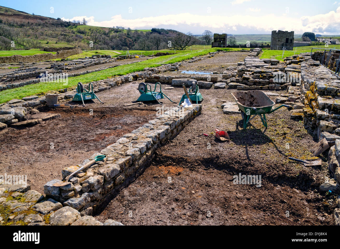 Archaeological excavation at Vindolanda a Roman auxiliary fort (castrum ...