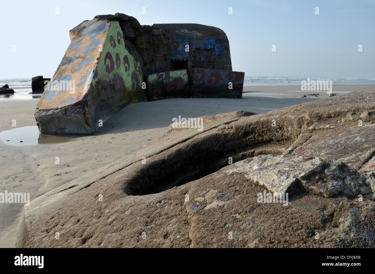 WW2: remains of the German Atlantic wall in Brittany. Bunkers in ...