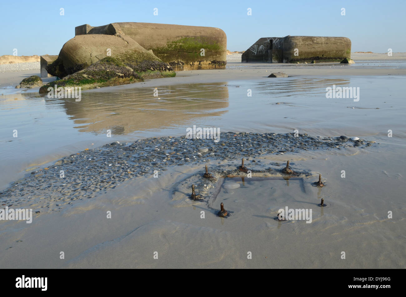 WW2: remains of the German Atlantic wall in Brittany. Bunkers in ...