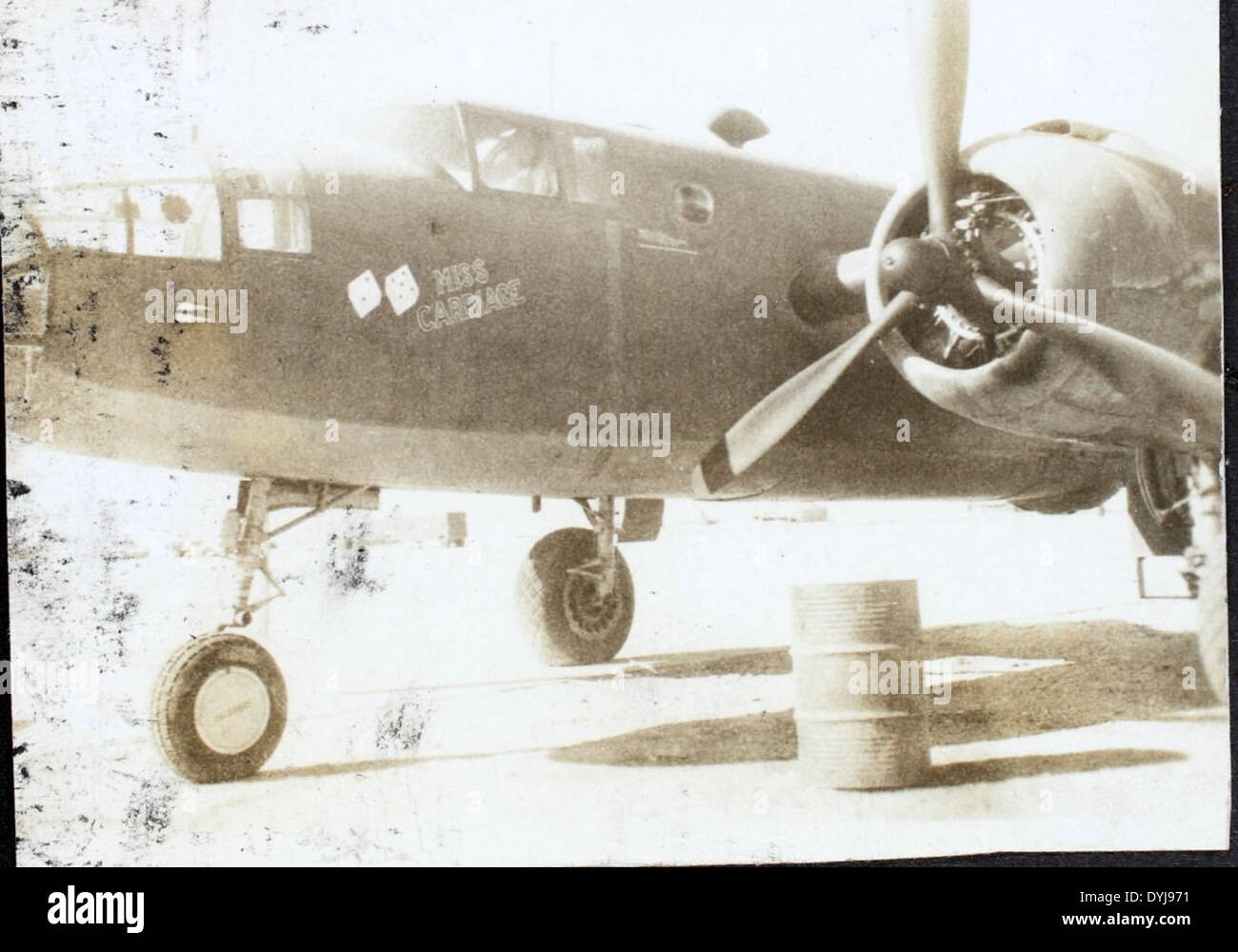 This image depicts the B-25 Mitchell, a famous American bomber used ...