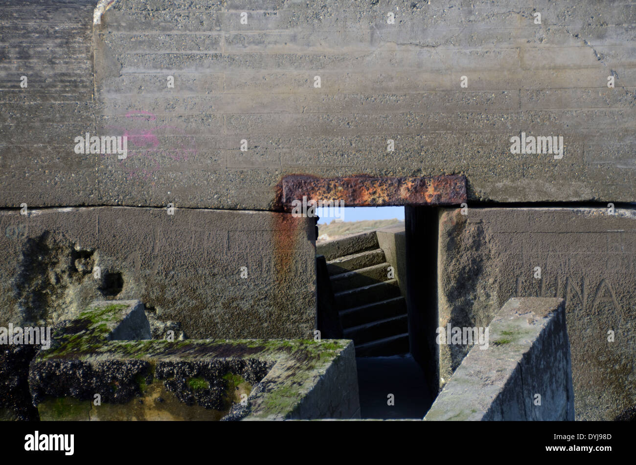 WW2: remains of the German Atlantic wall in Brittany. Bunker in ...