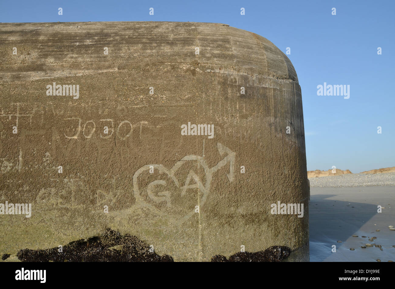 WW2: remains of the German Atlantic wall in Brittany. Bunker in ...