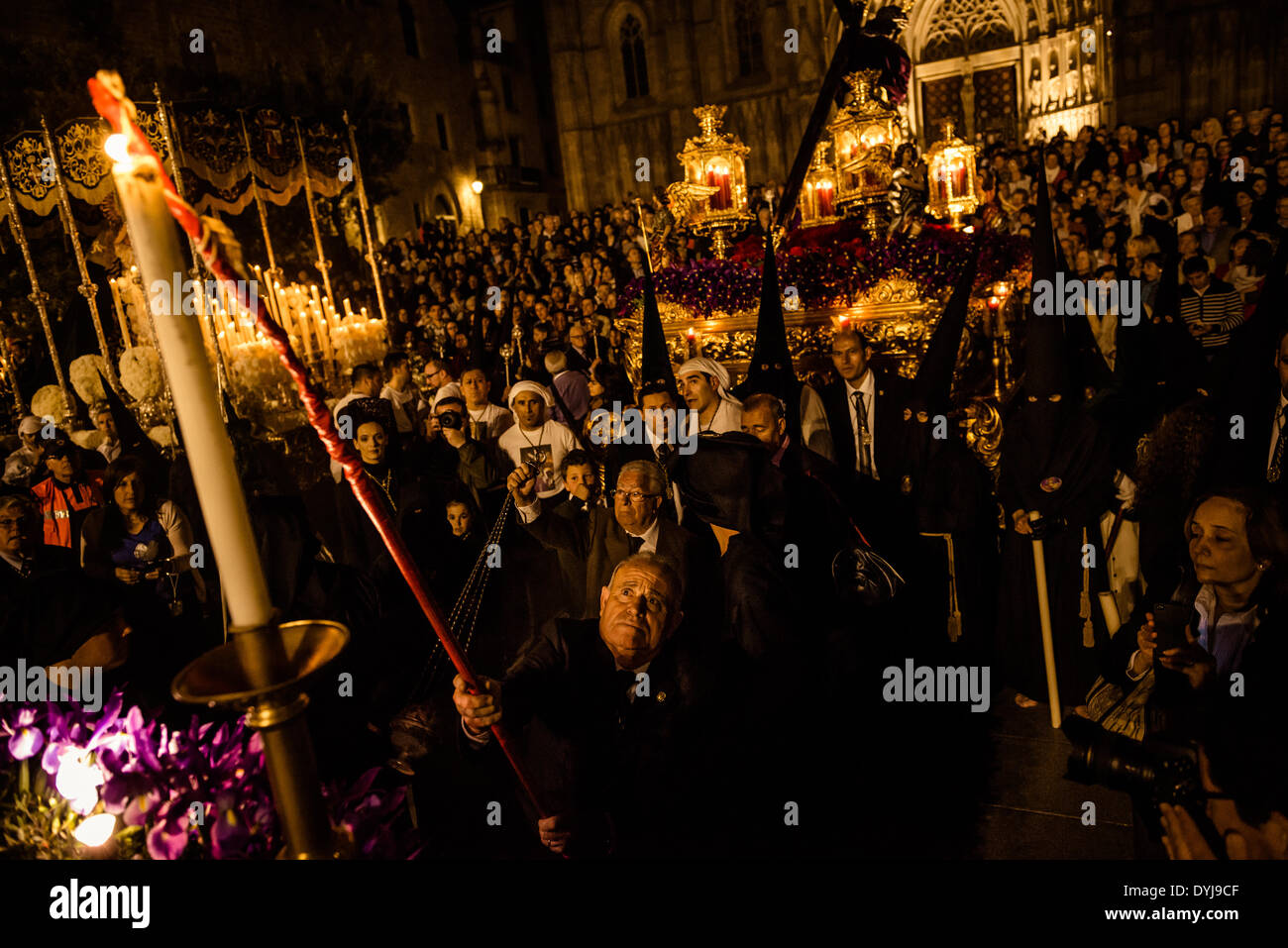Procession Of Holy Week In Barcelona High Resolution Stock Photography ...