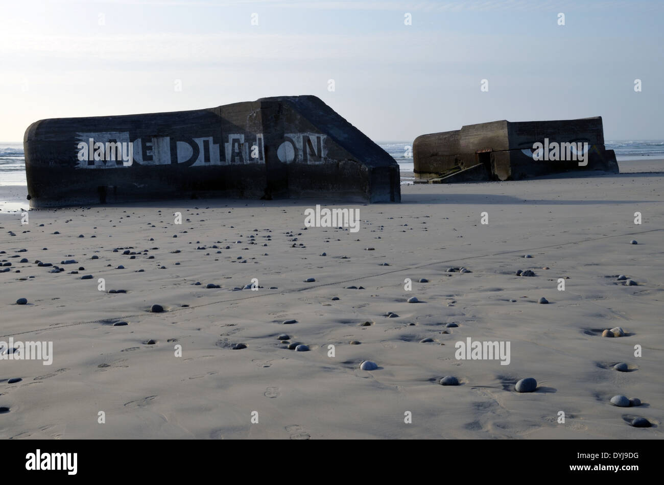 WW2: remains of the German Atlantic wall in Brittany. Bunkers in ...