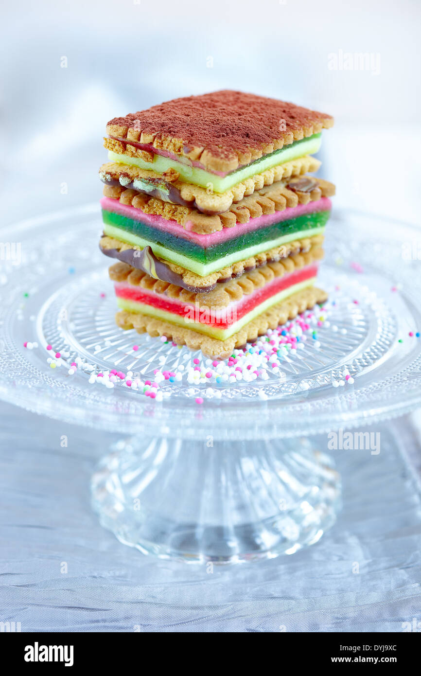 layered biscuits cake Stock Photo - Alamy