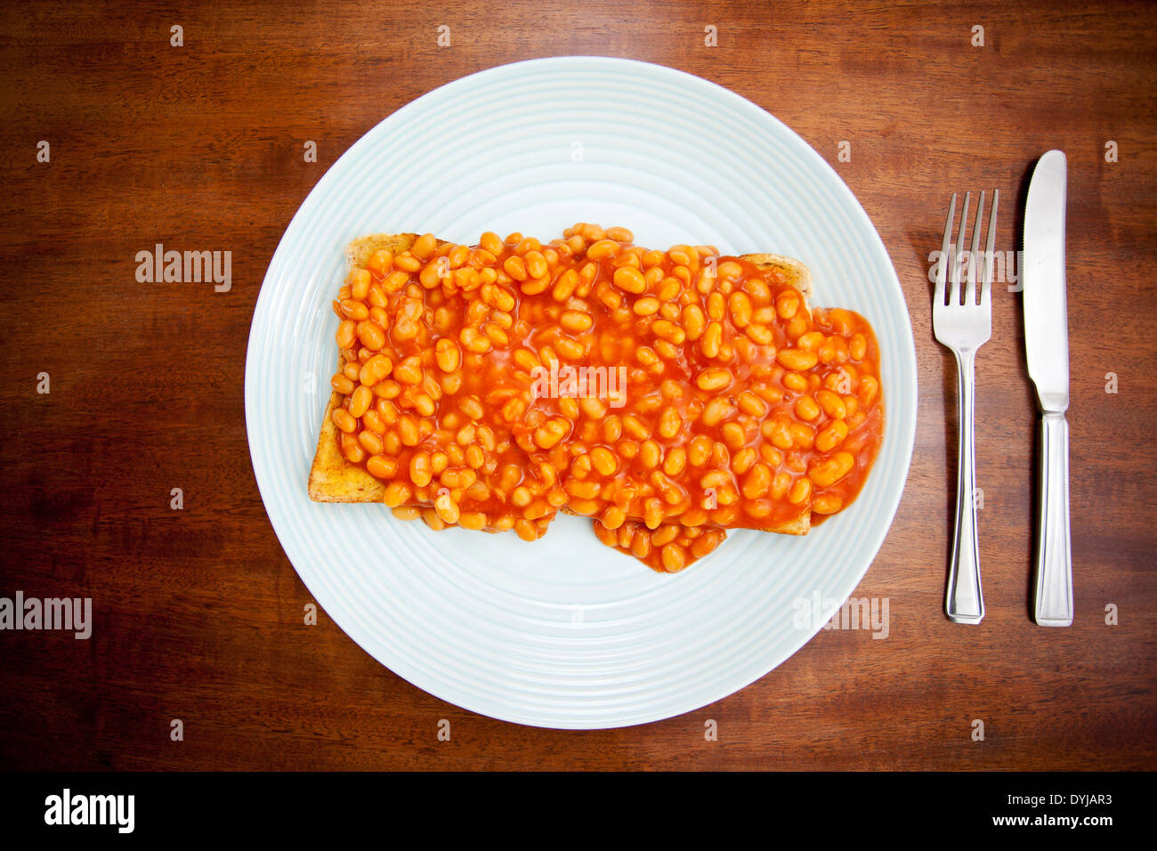 Beans on toast Stock Photo - Alamy