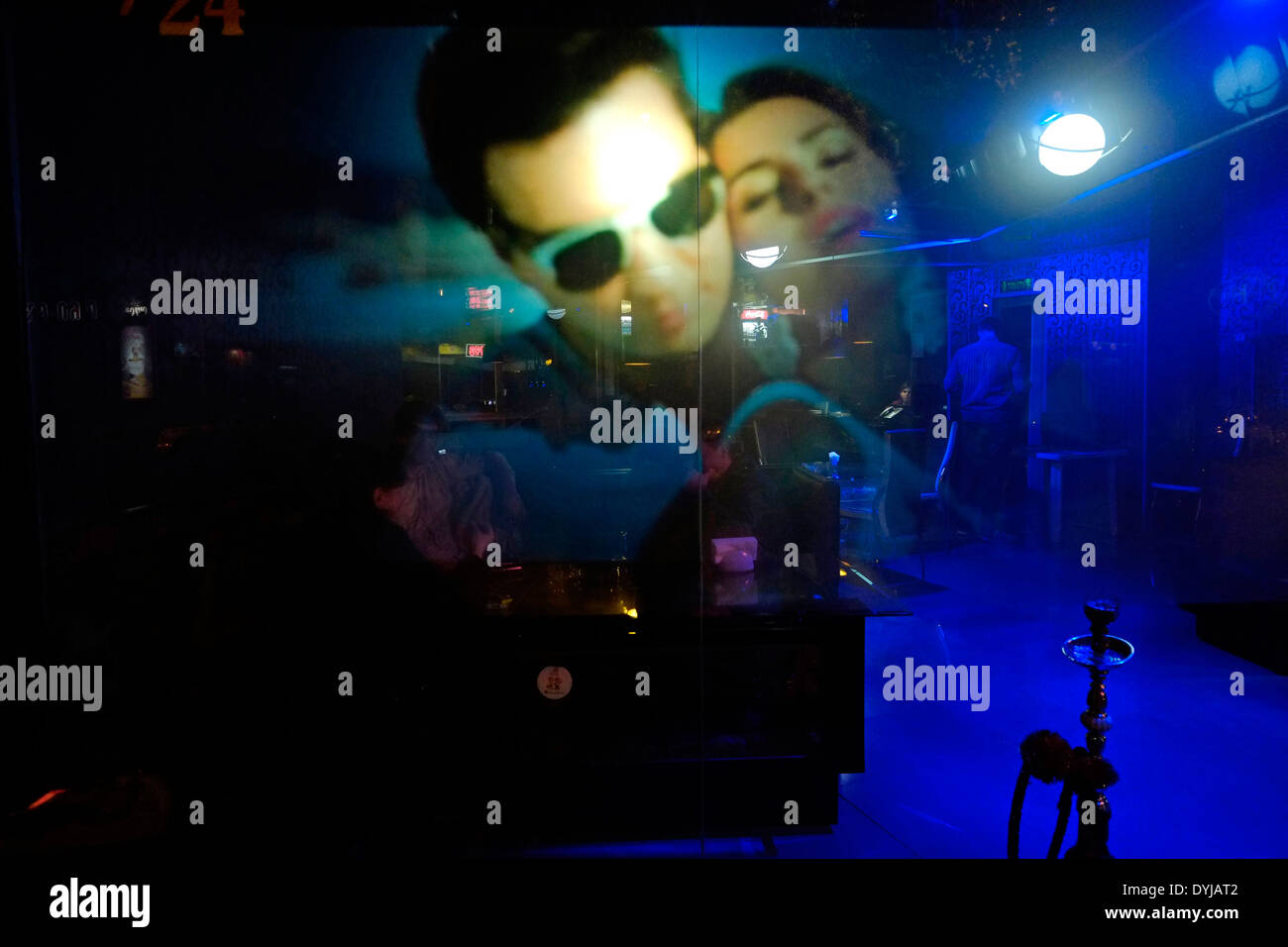 A bar in Shardeni street flanked by lots of bars, cafes and restaurants ...