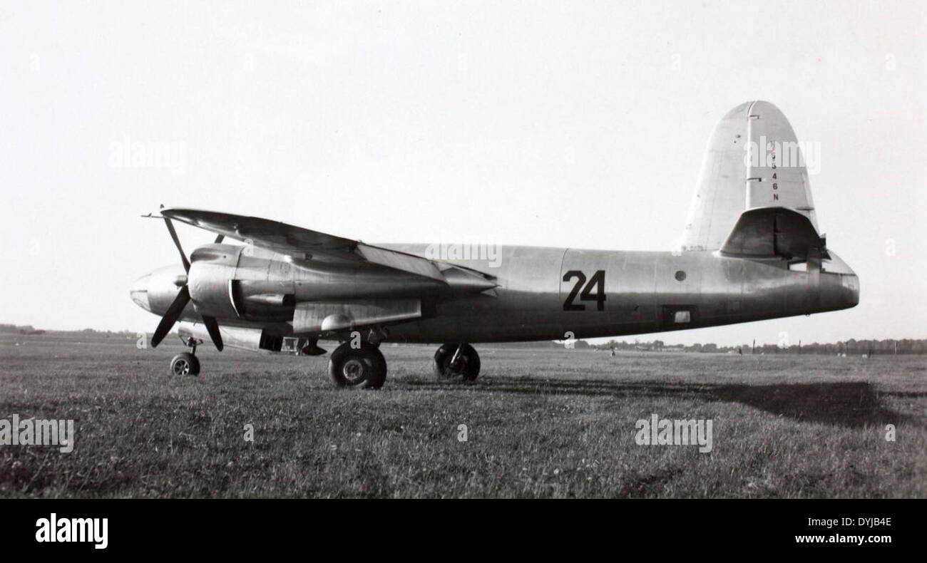 The Martin B-26C, No.24, is seen in this 1949 image, featuring a ...