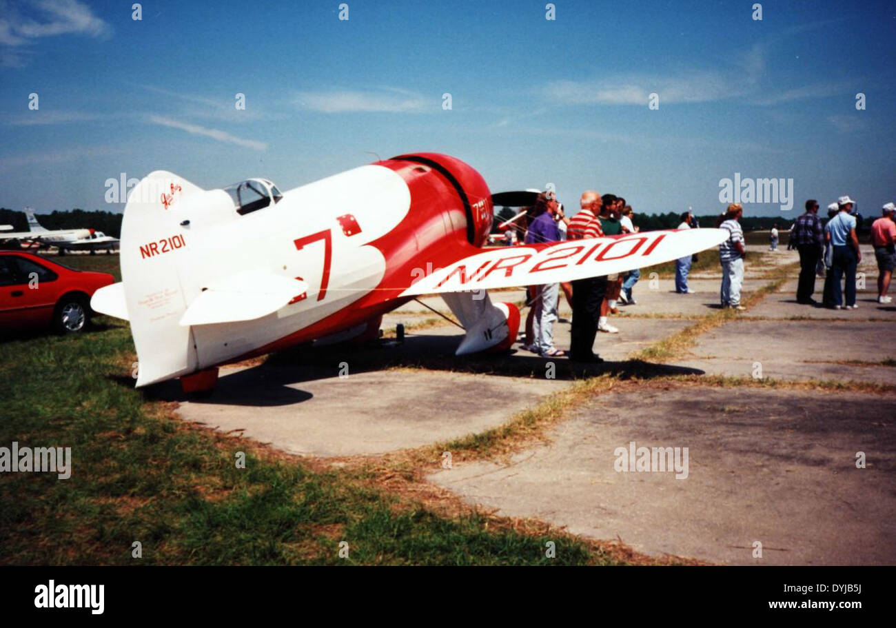 The Gee Bee Replica, piloted by Del Benjamin, is a modern reproduction ...