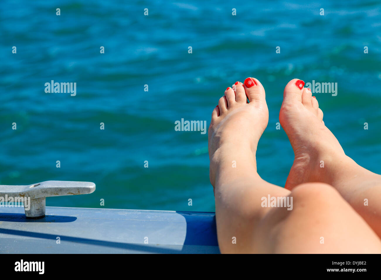 Feet boat water hi-res stock photography and images - Alamy