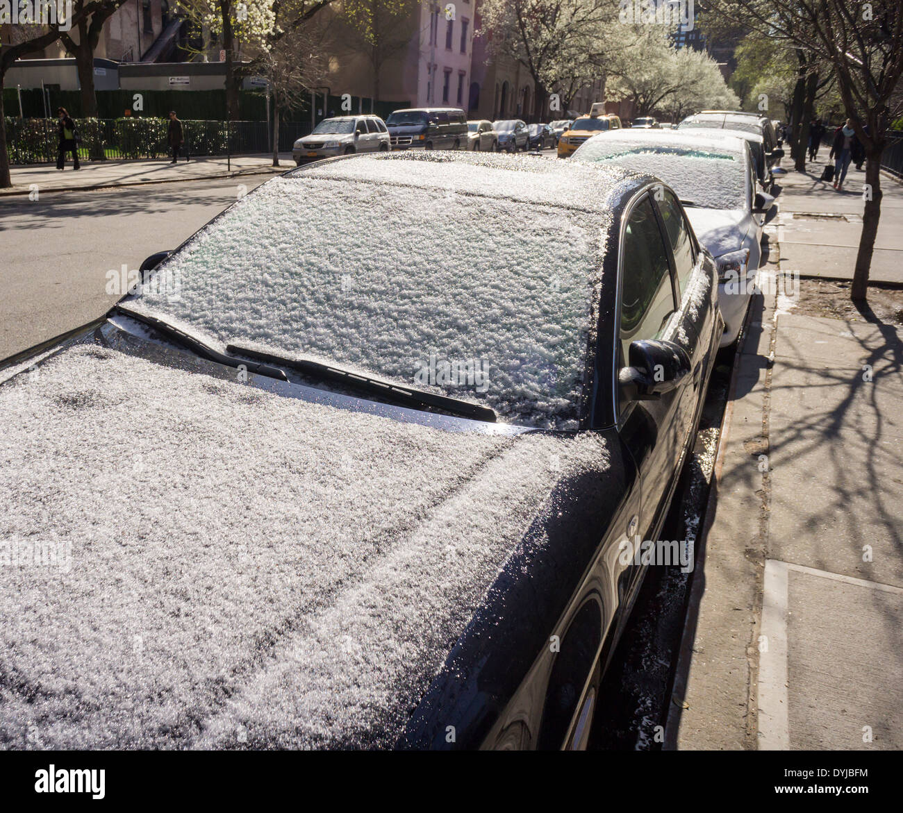 Snowing precipitation covered fall freezing hi-res stock photography ...