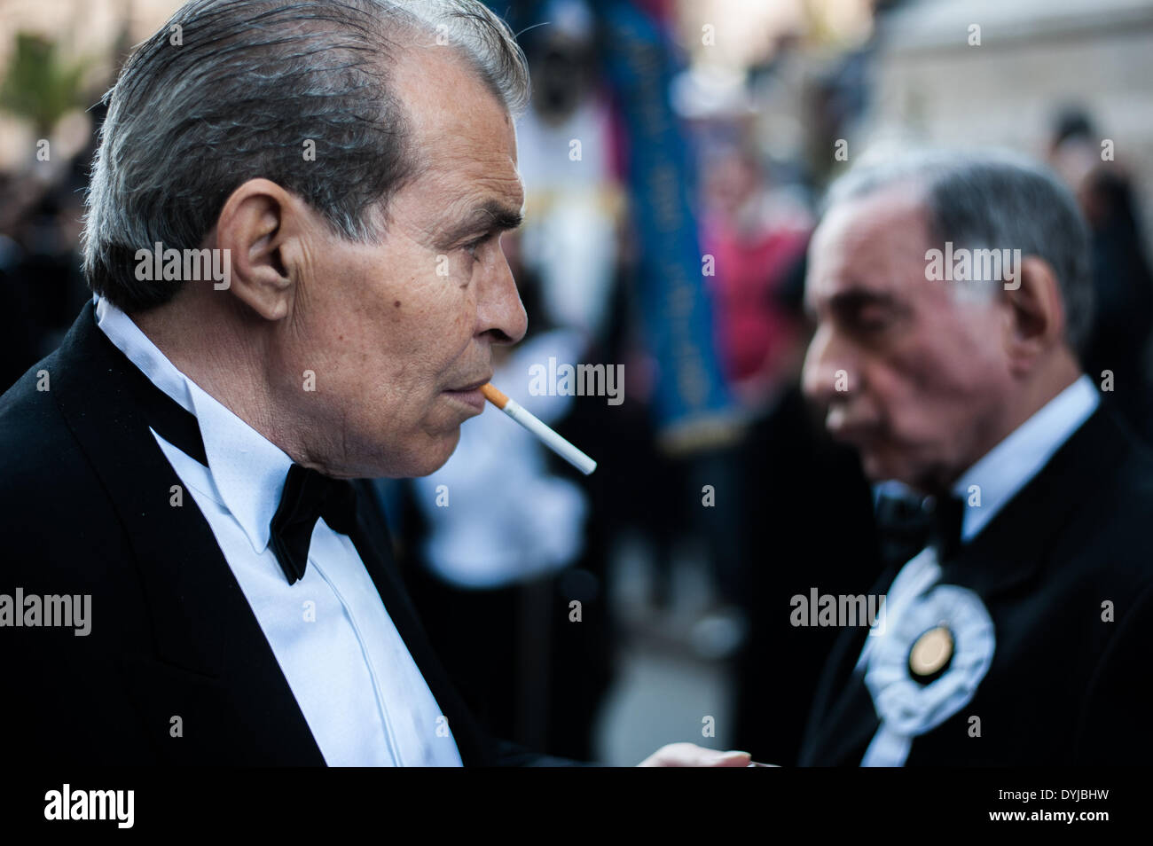 Palermo, Italy. 18th Apr, 2014. Palermo (Sicily), 18 Apr. 2014 - A man ...