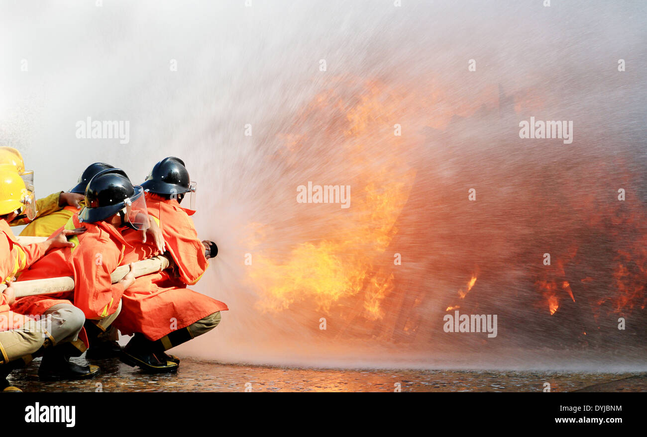 Fire protection water spray Stock Photo - Alamy