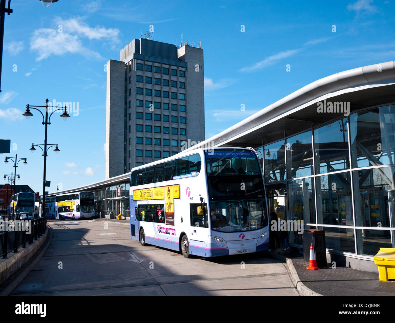 Oldham Bus Station, Cheapside,Oldham,Greater Manchester, UK Stock Photo ...