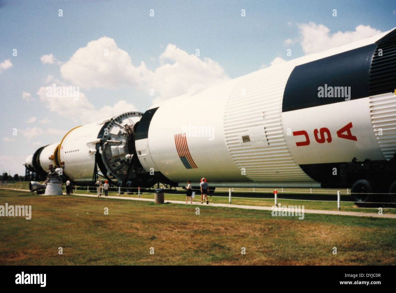 The Saturn V rocket, developed by NASA, was the launch vehicle used ...