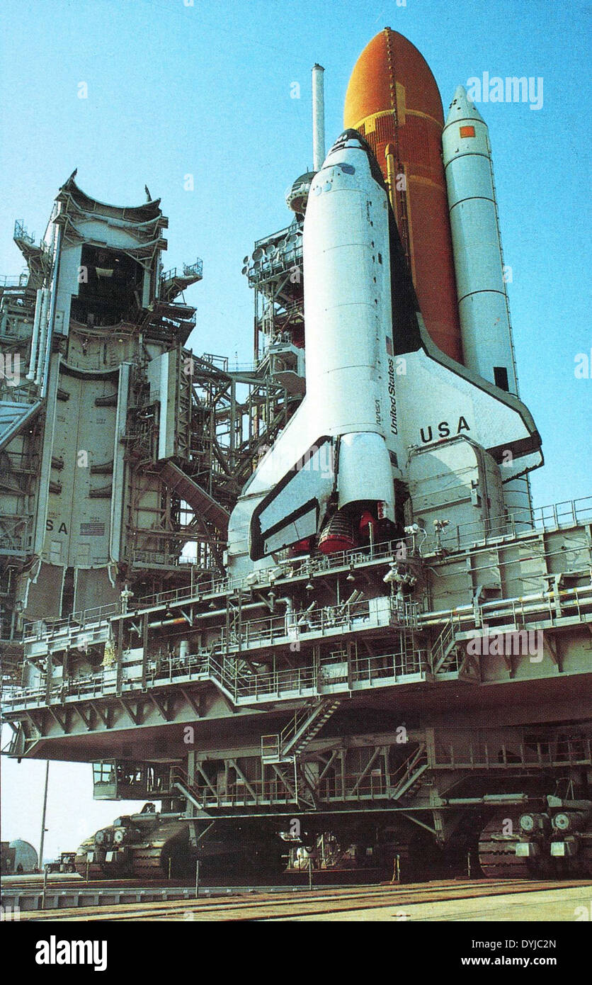 The Space Shuttle Columbia, launched from Pad 39B, was the first space ...