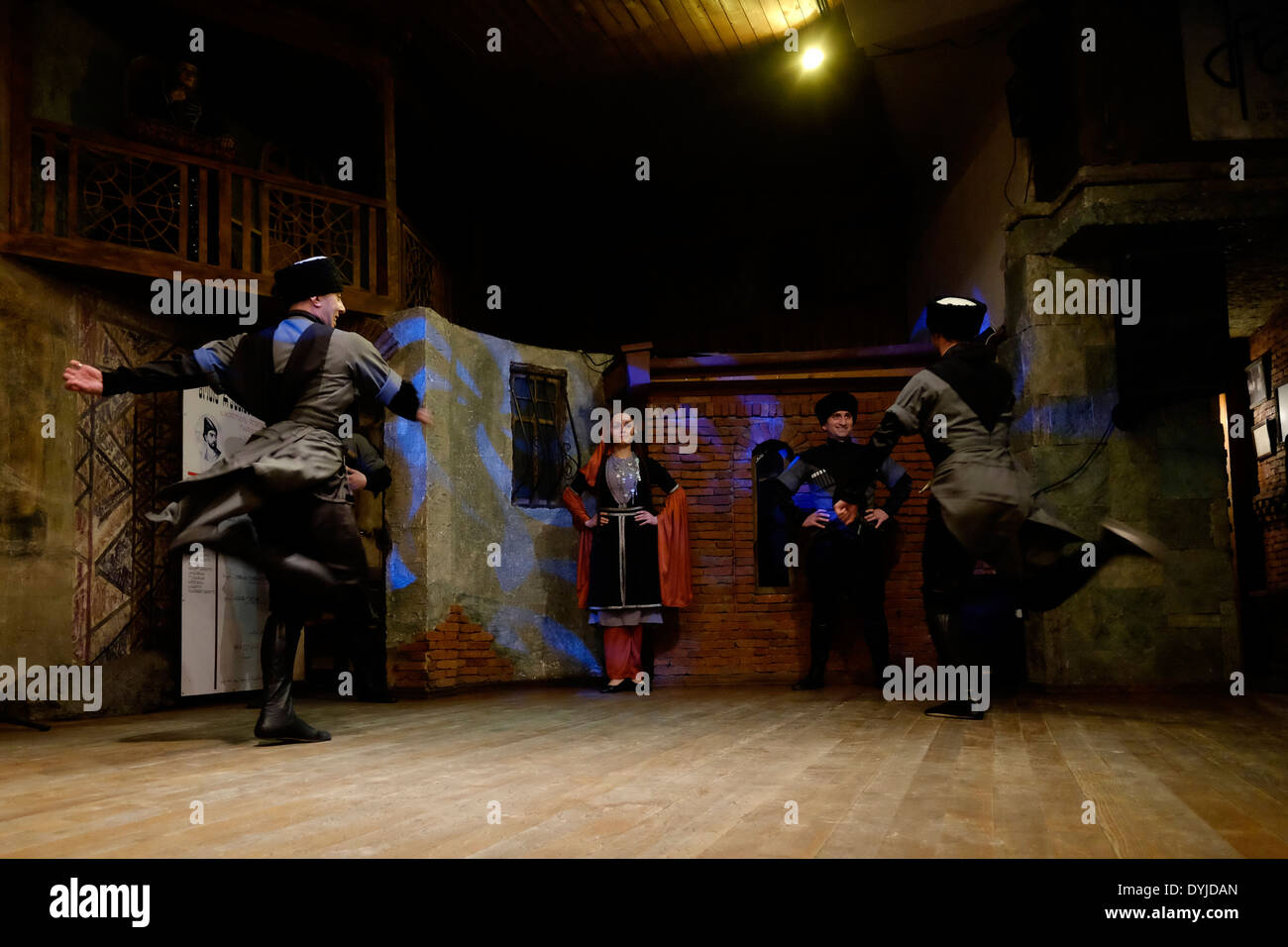 Traditional Caucasian folk dance performance in "Shadow of Metekhi ...