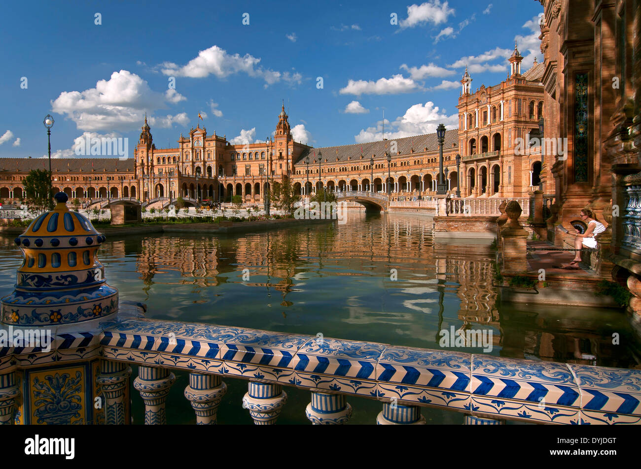 Plaza de Espana, Seville, Region of Andalusia, Spain, Europe Stock ...