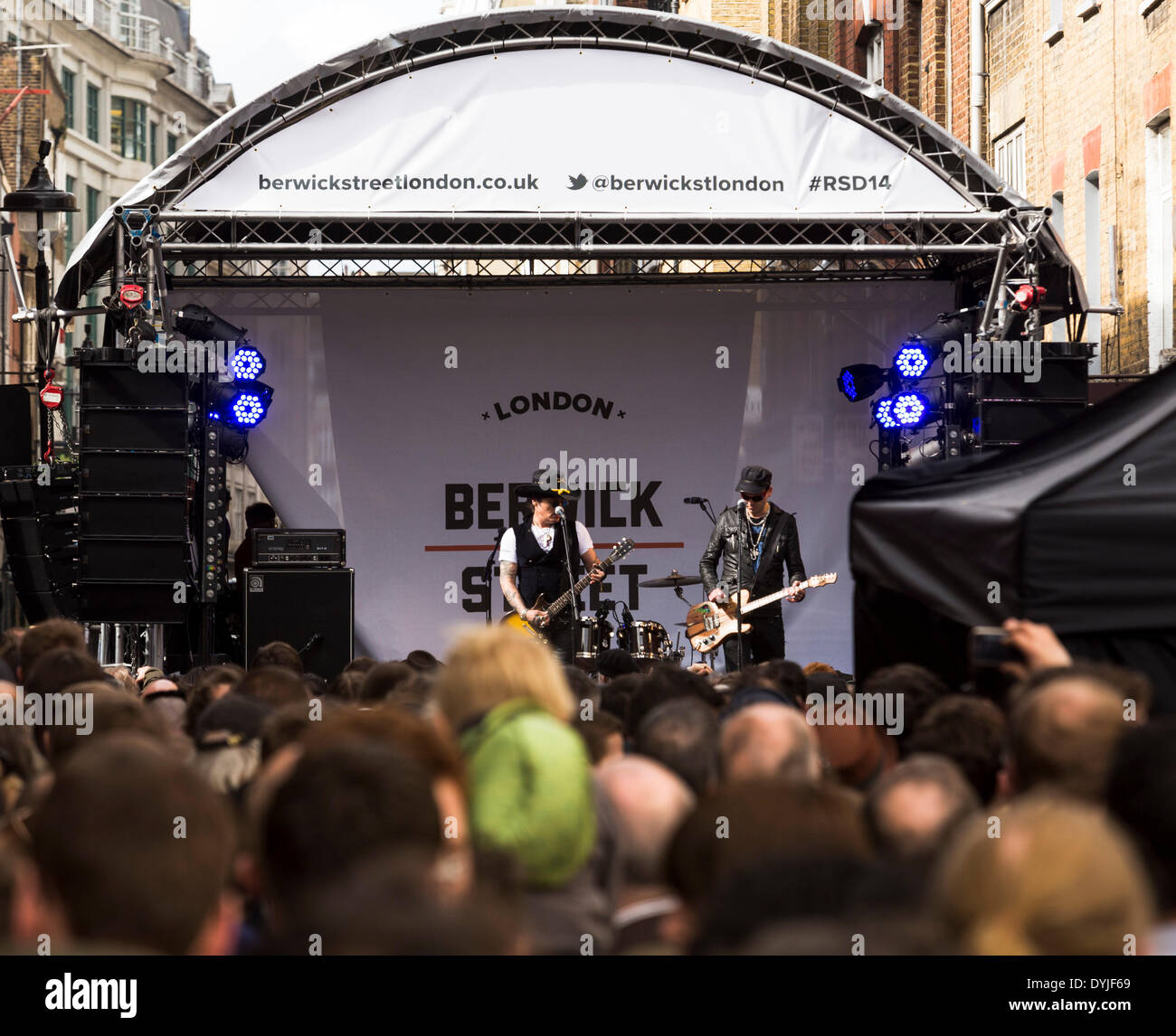 London, UK. 19th April 2014. Berwick Street, vynil destination in Soho ...