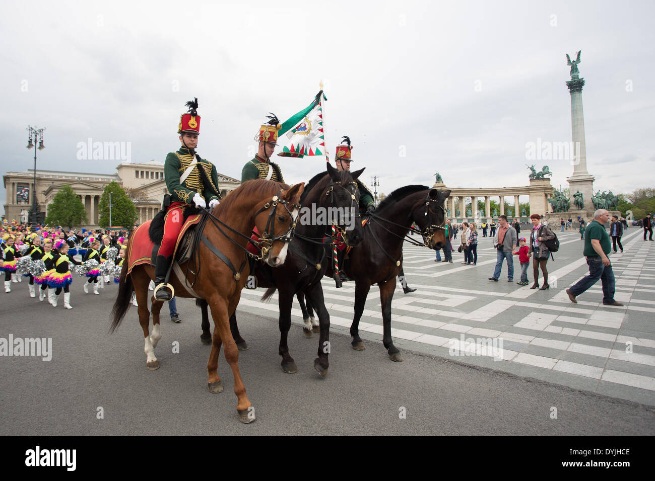 Budapest. 19th Apr, 2014. Budapest Grand Circus organises a parade on ...