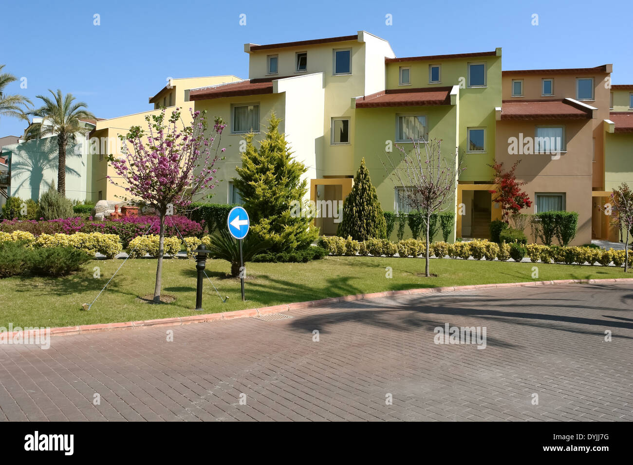 Villas and garden in high class hotel of Turkey Stock Photo - Alamy