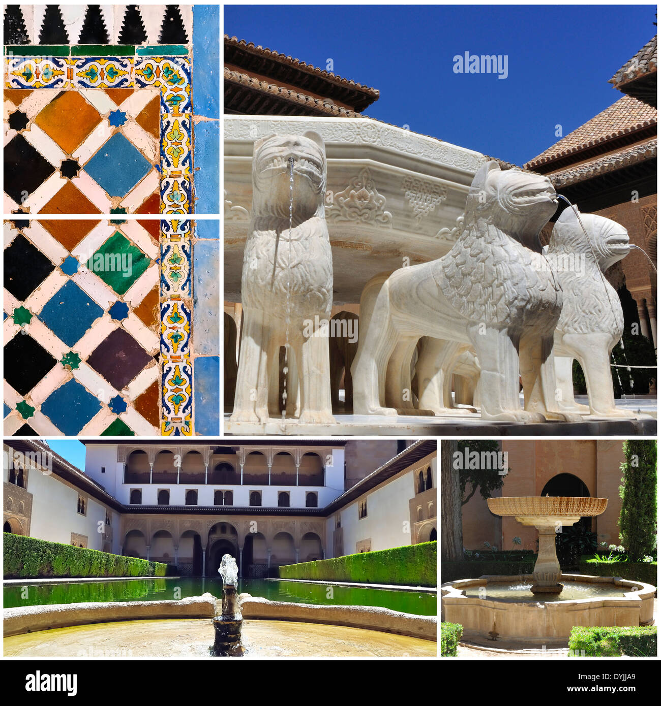 Alhambra Collage, Granada (Andalusia), Spain Stock Photo - Alamy