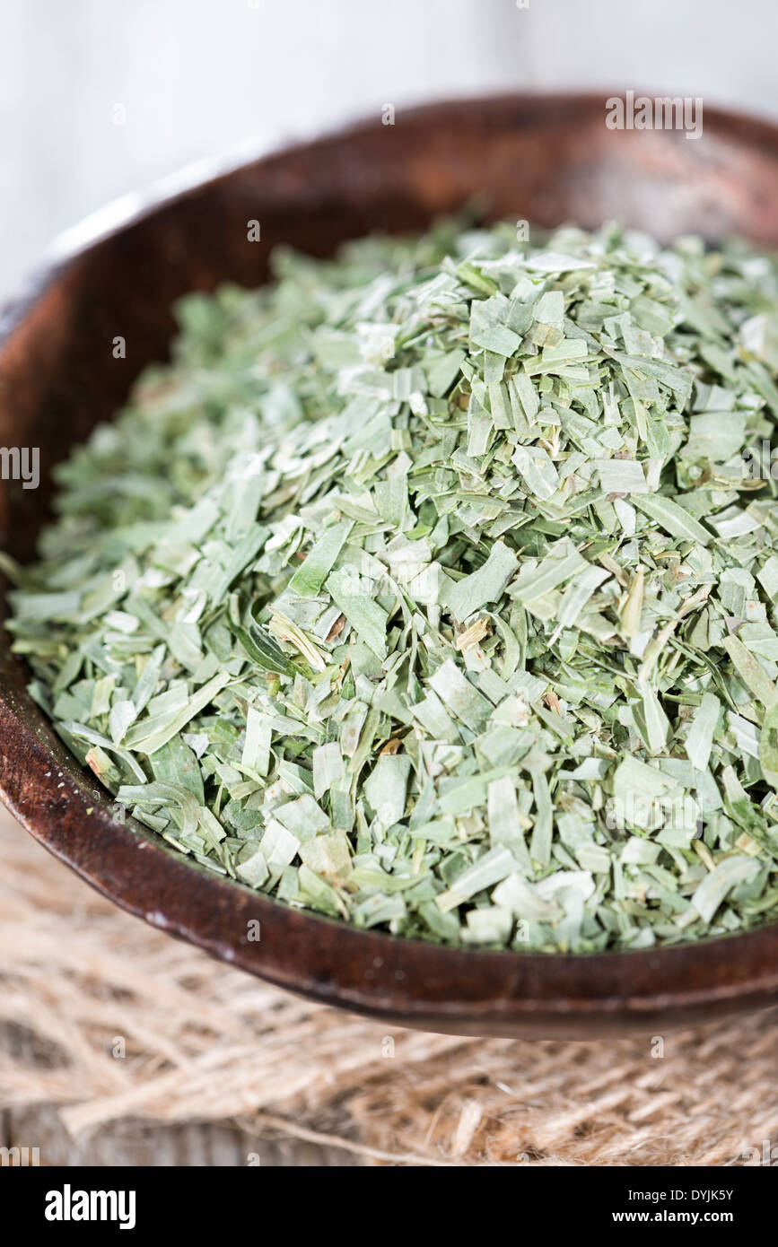Small portion of dried Tarragon (close-up shot Stock Photo - Alamy