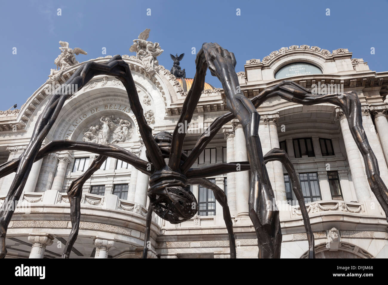 Maman by artist Louise Bourgeois at the Palacio de Bellas Artes Stock ...