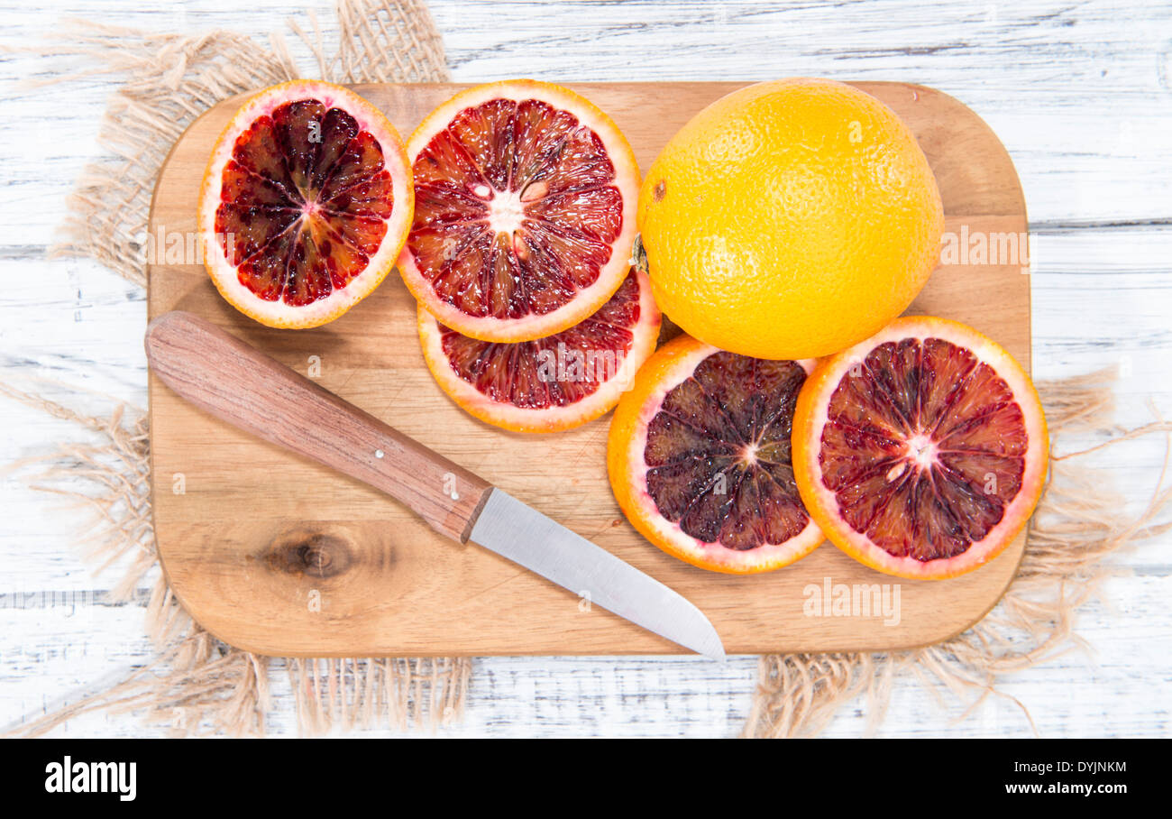 Fresh piece of juicy Blood Orange (close-up shot Stock Photo - Alamy