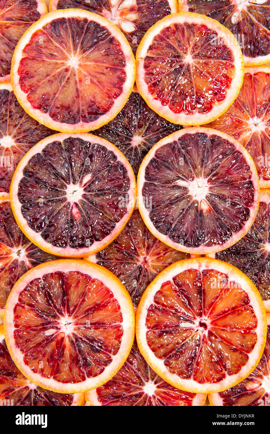Blood Orangees as detailed close-up shot for background or texture use ...