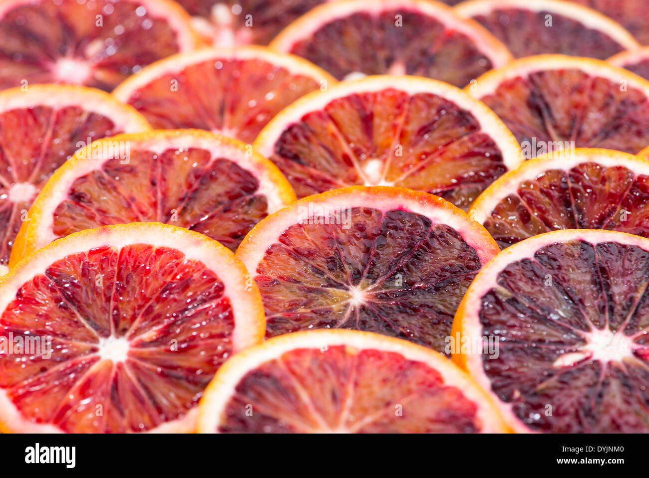 Blood Orange Slices as detailed close-up shot for background or texture ...