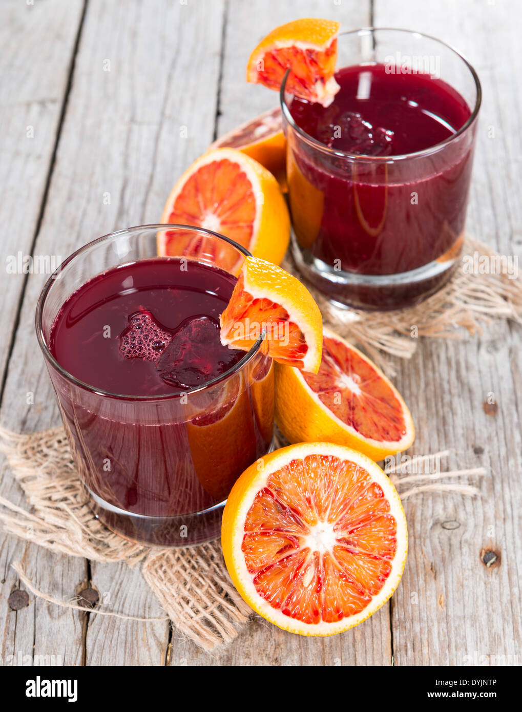 Fresh made Juice in a glass (Blood Orange Stock Photo - Alamy