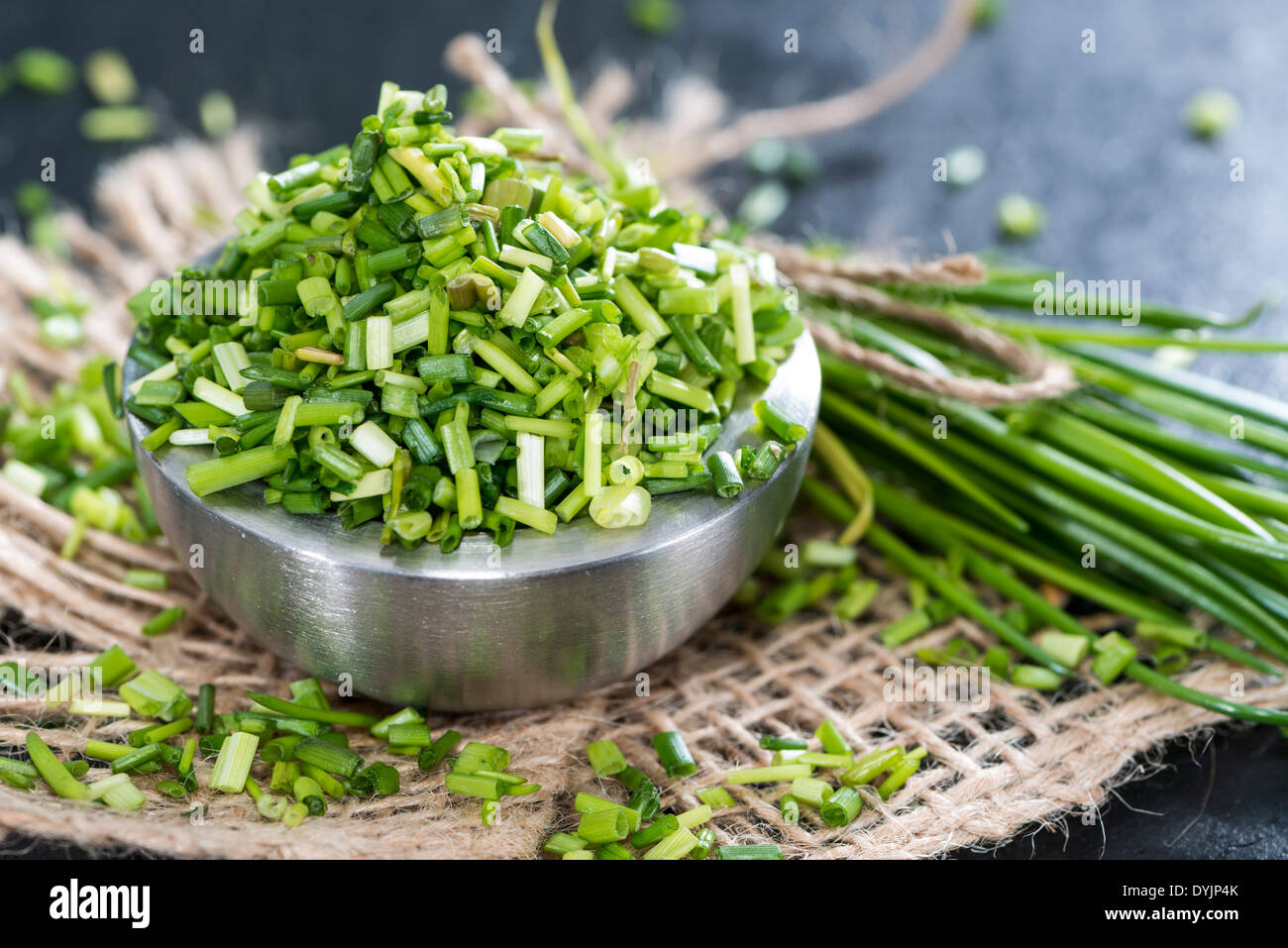 Fresh herb chives chopped hi-res stock photography and images - Alamy