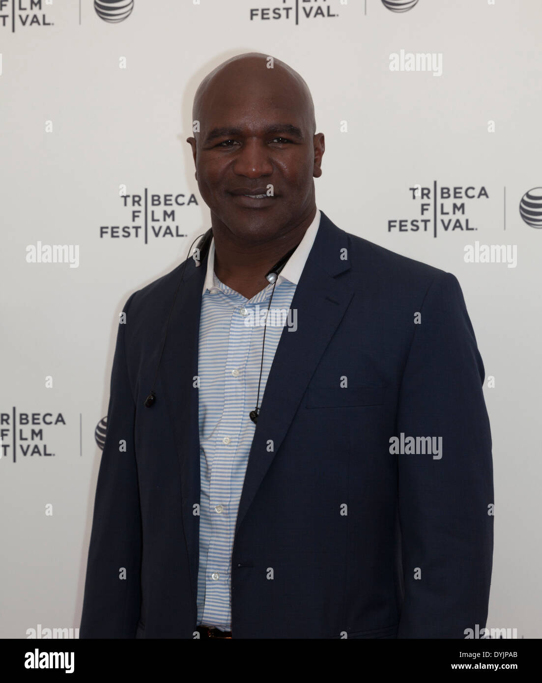 Evander Holyfield attends premiere Champs movie during 2014 Tribeca ...