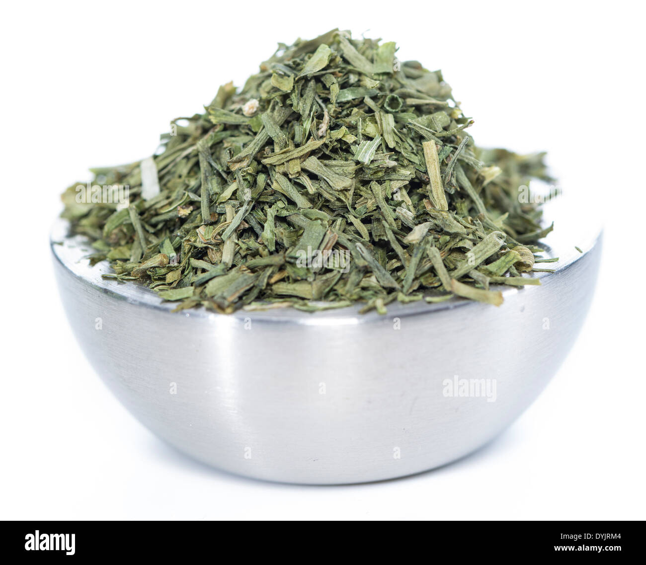 Small portion of dried Chive (isolated on white background Stock Photo ...